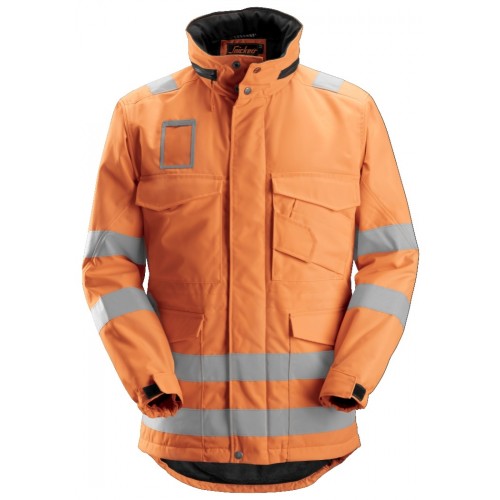 Snickers 1823 High-Vis Winter Long Jacket, Class 3